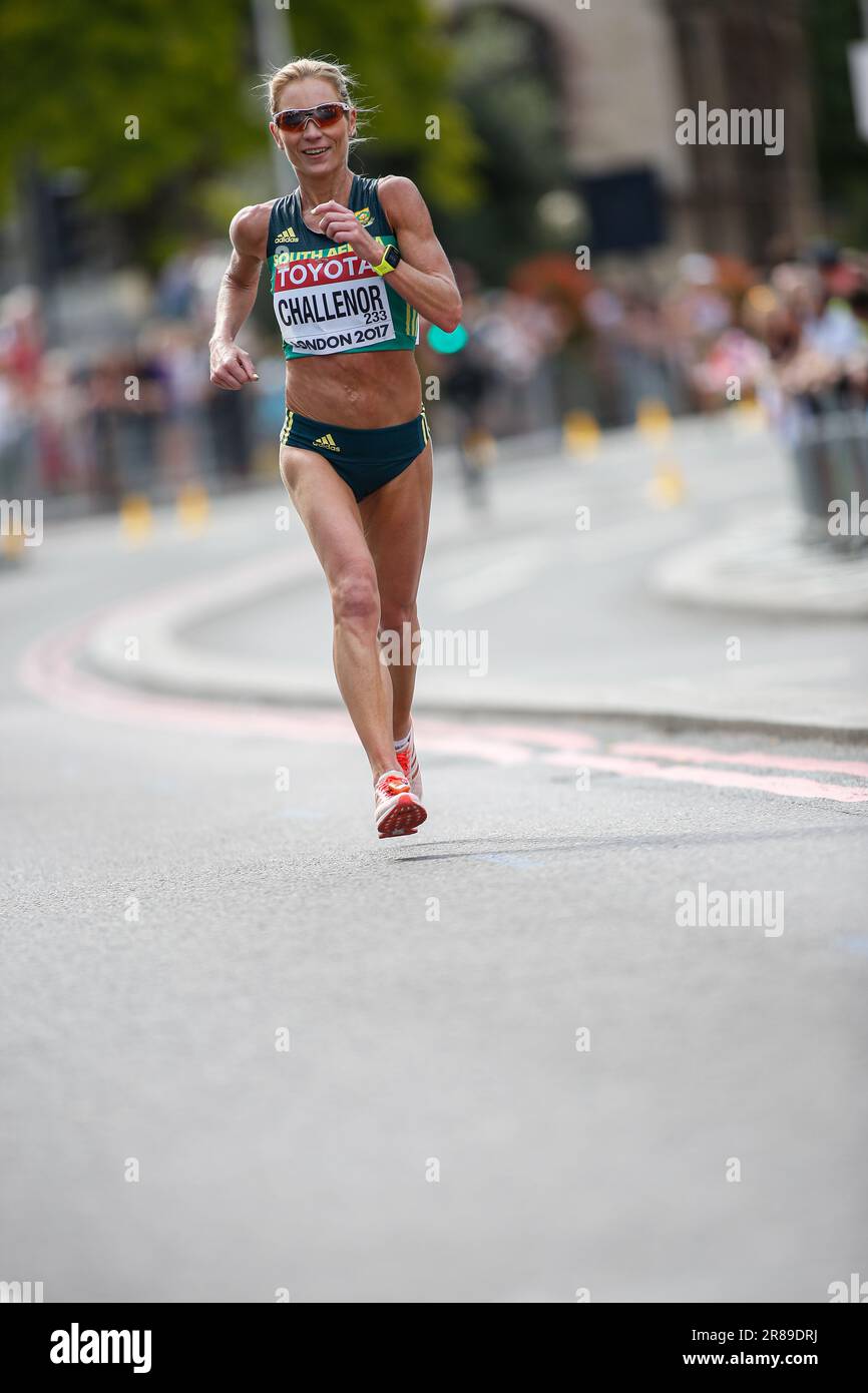 Jenna Leigh Challenor participating in the marathon at the World ...