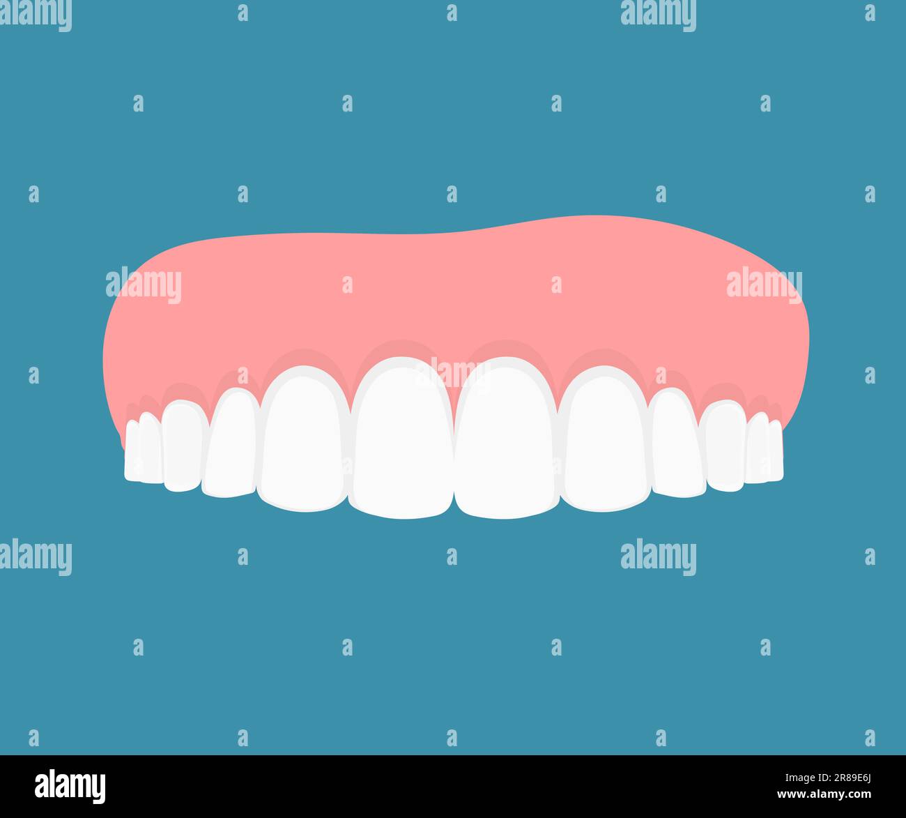Teeth with dental in flat design. Flat Vector Concept. Dental Clinic ...