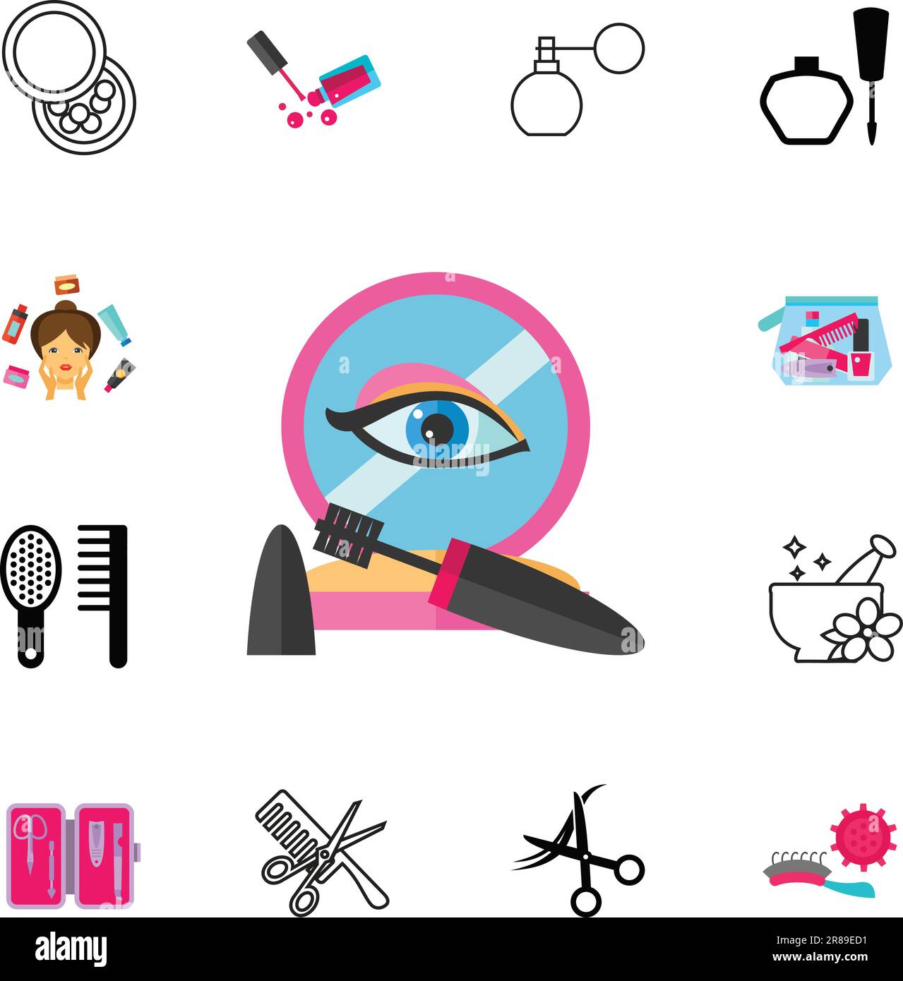 Beauty icon set Stock Vector Image & Art - Alamy