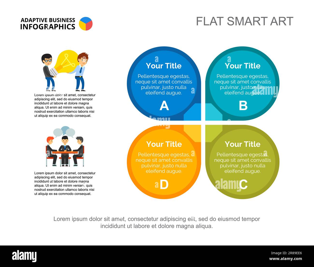 Four Business Elements Slide Template Stock Vector Image & Art - Alamy