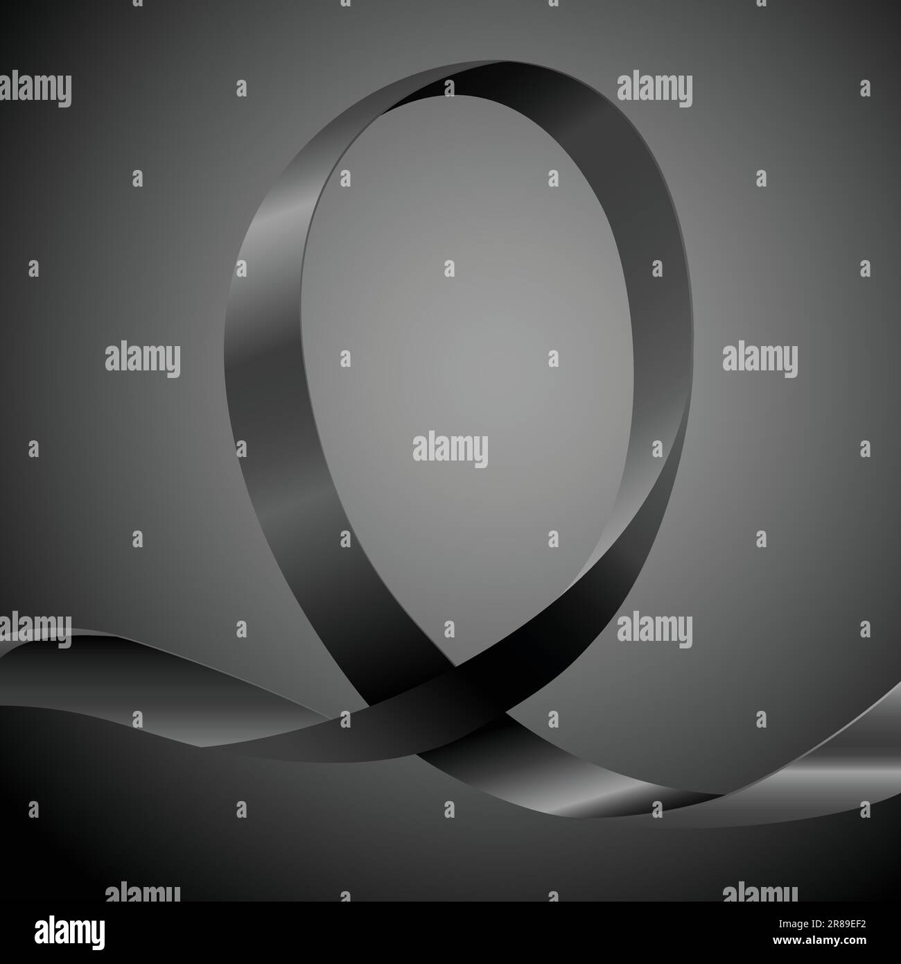 Black ribbon, background template with copy space for cover, page or ...