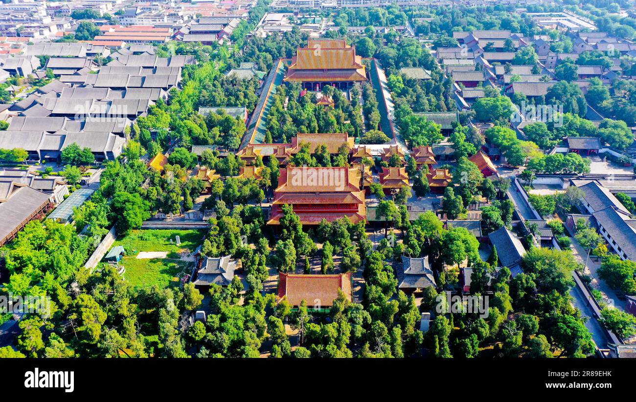 (230620) -- QUFU, June 20, 2023 (Xinhua) -- This aerial photo taken on ...