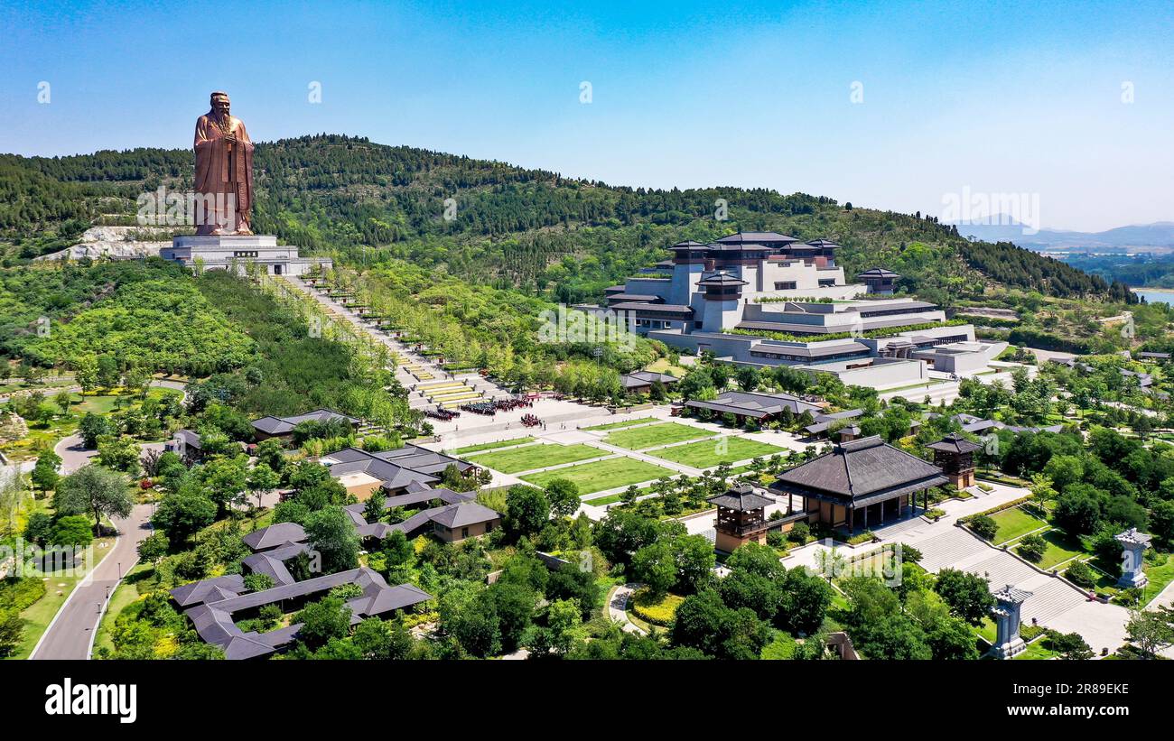 (230620) -- QUFU, June 20, 2023 (Xinhua) -- This aerial photo taken on ...