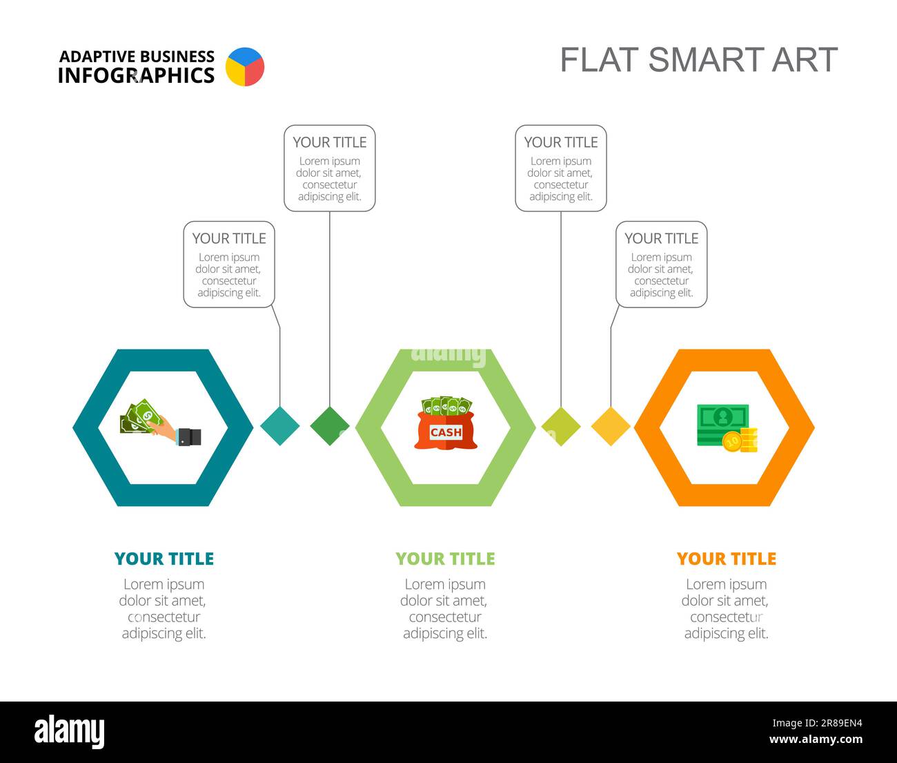 Three Steps Finance Concept Slide Template Stock Vector Image & Art - Alamy