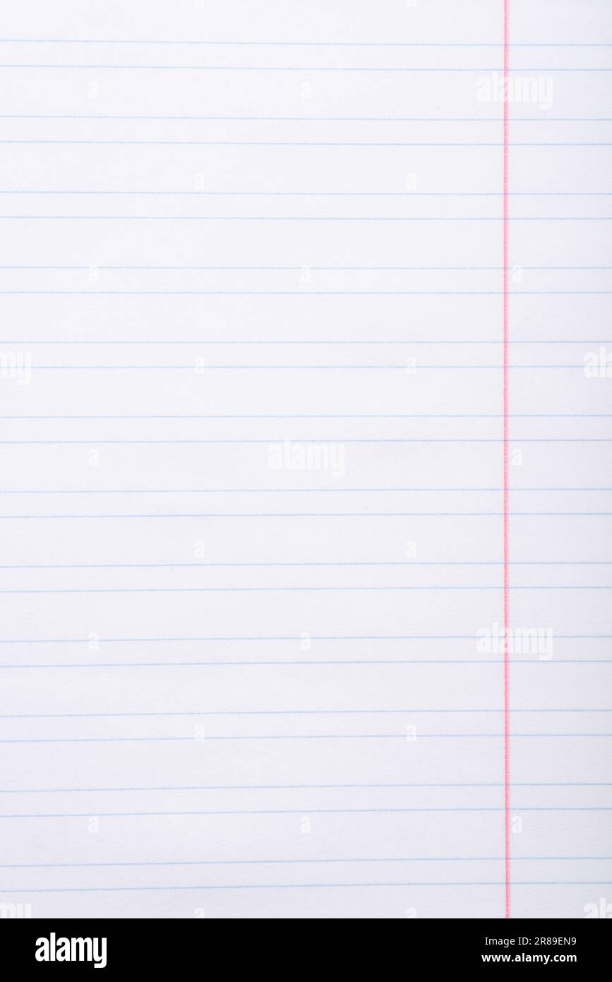 A white lined page Stock Photo - Alamy