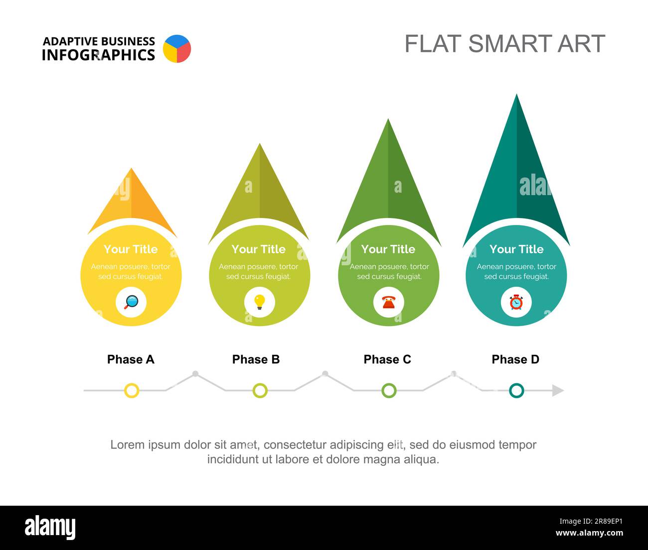 Four Arrows Strategy Slide Template Stock Vector Image & Art - Alamy