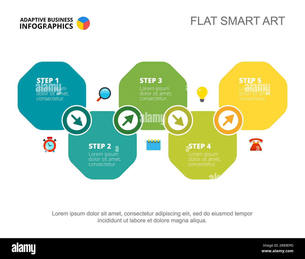 Five Steps Development Slide Template Stock Vector Image & Art - Alamy