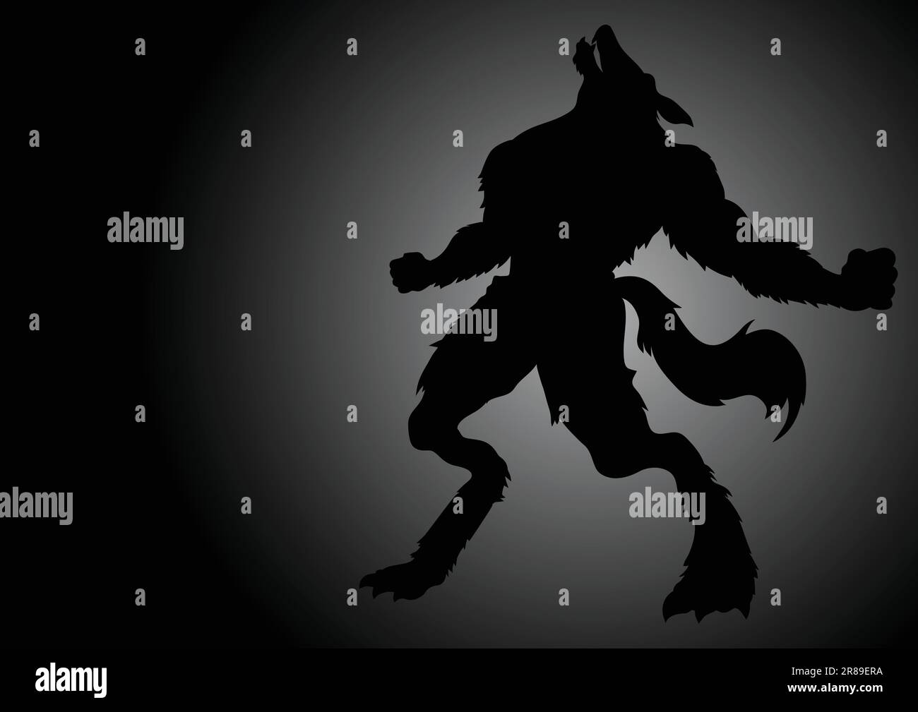 Stock vector of a werewolf howling in the dark night Stock Vector Image & Art - Alamy