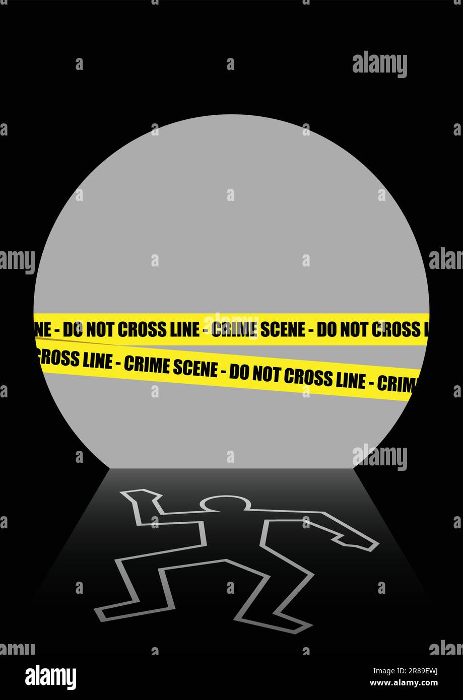 Police scene crime in Stock Vector Images - Alamy