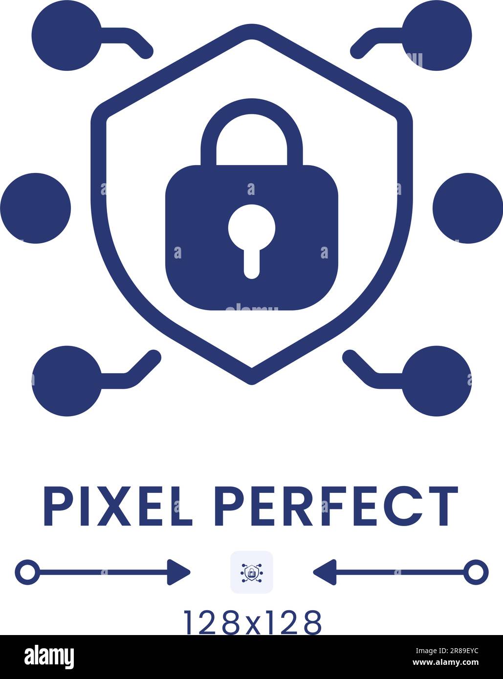 Network security black solid desktop icon Stock Vector Image & Art - Alamy