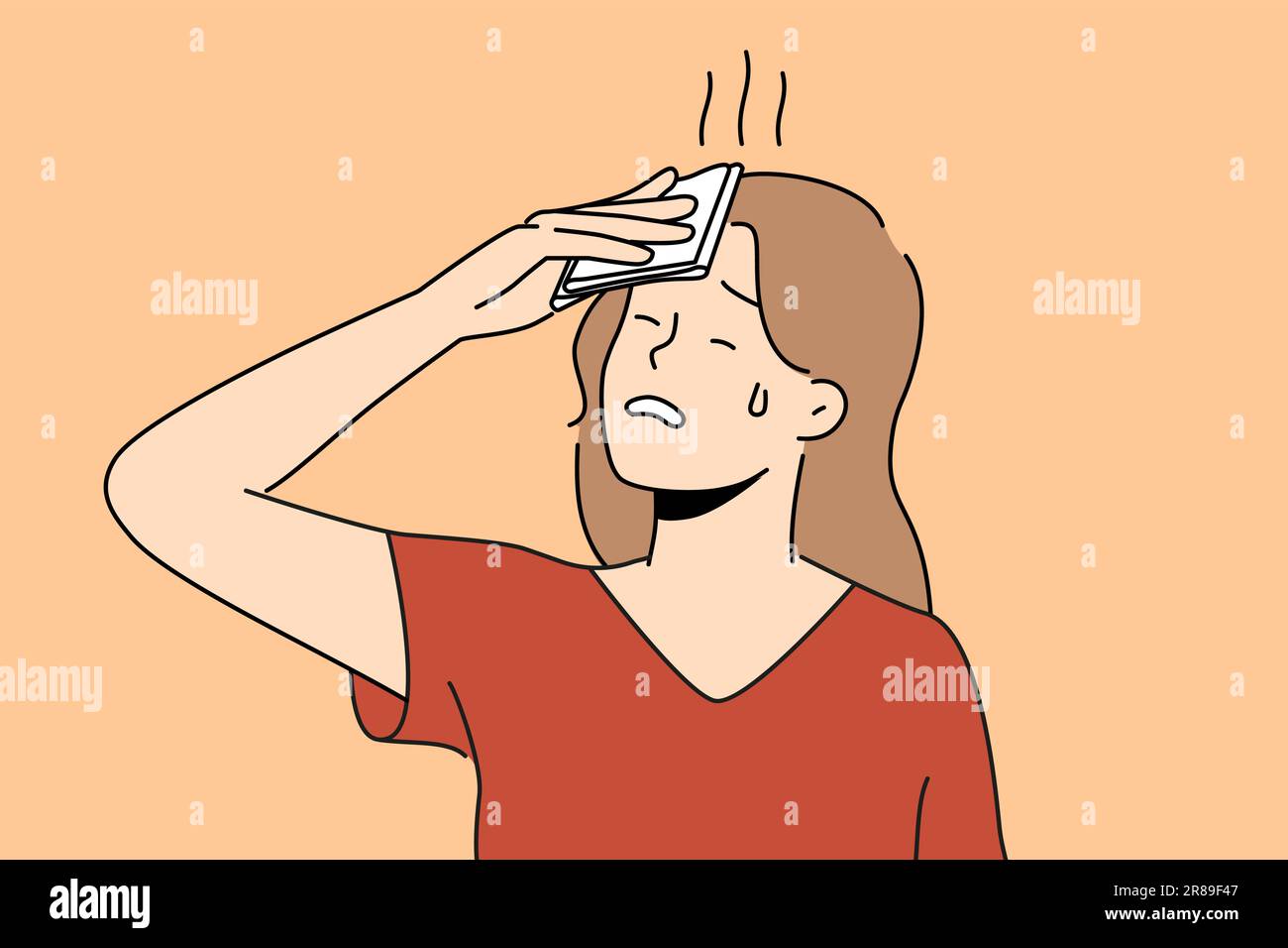 Heatwave and street Stock Vector Images - Alamy