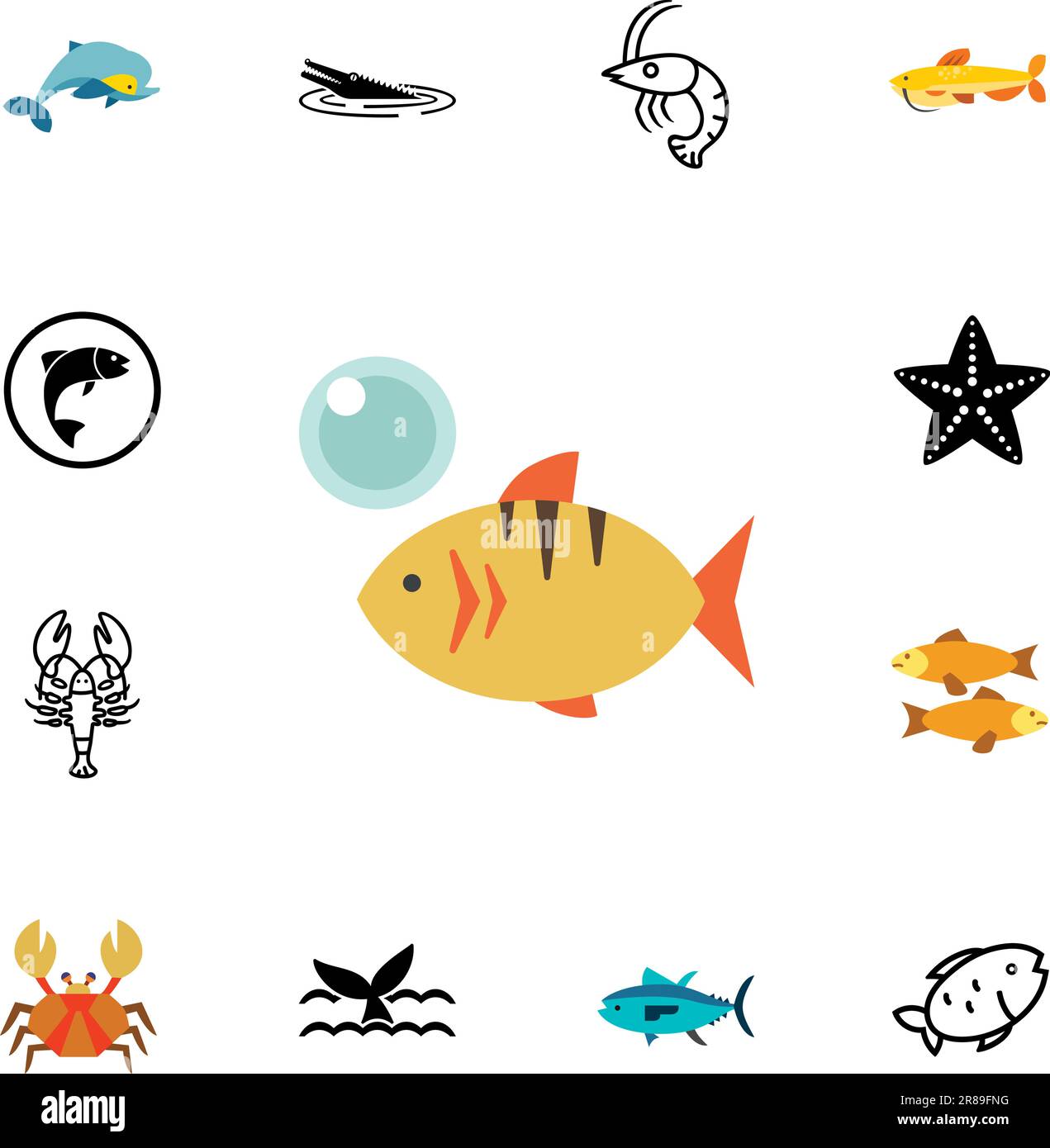 Marine biology icon set Stock Vector Image & Art - Alamy