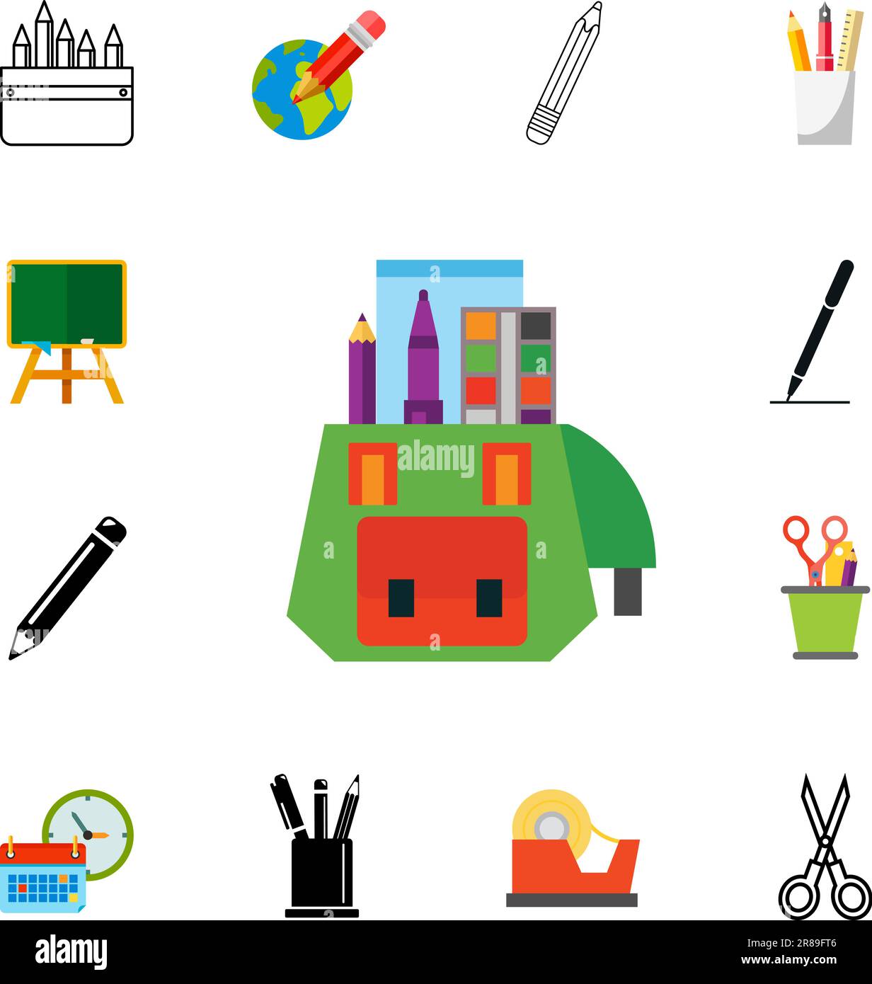 Stationary icon set Stock Vector Image & Art - Alamy