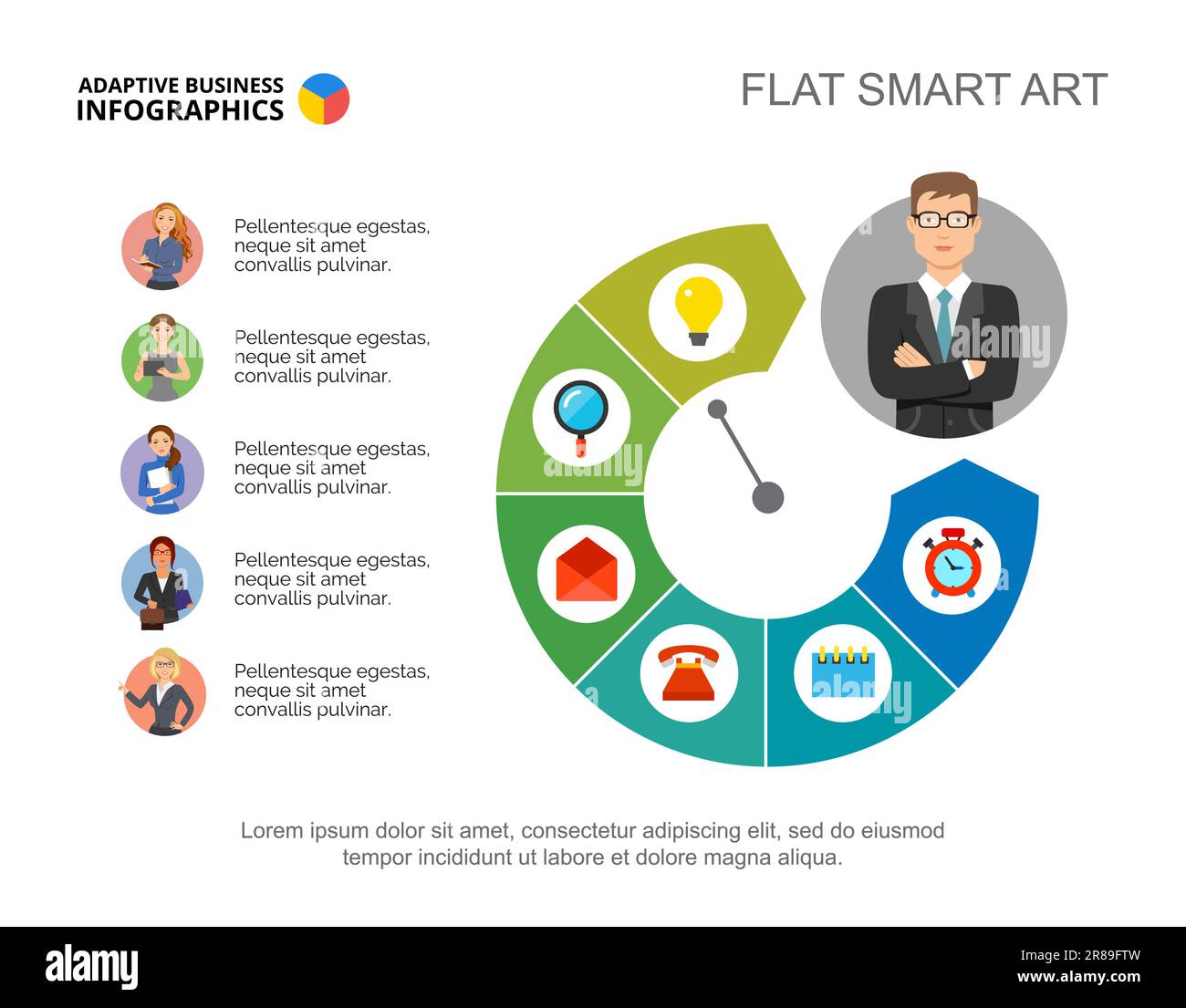 Six Management Elements Slide Template Stock Vector Image & Art - Alamy