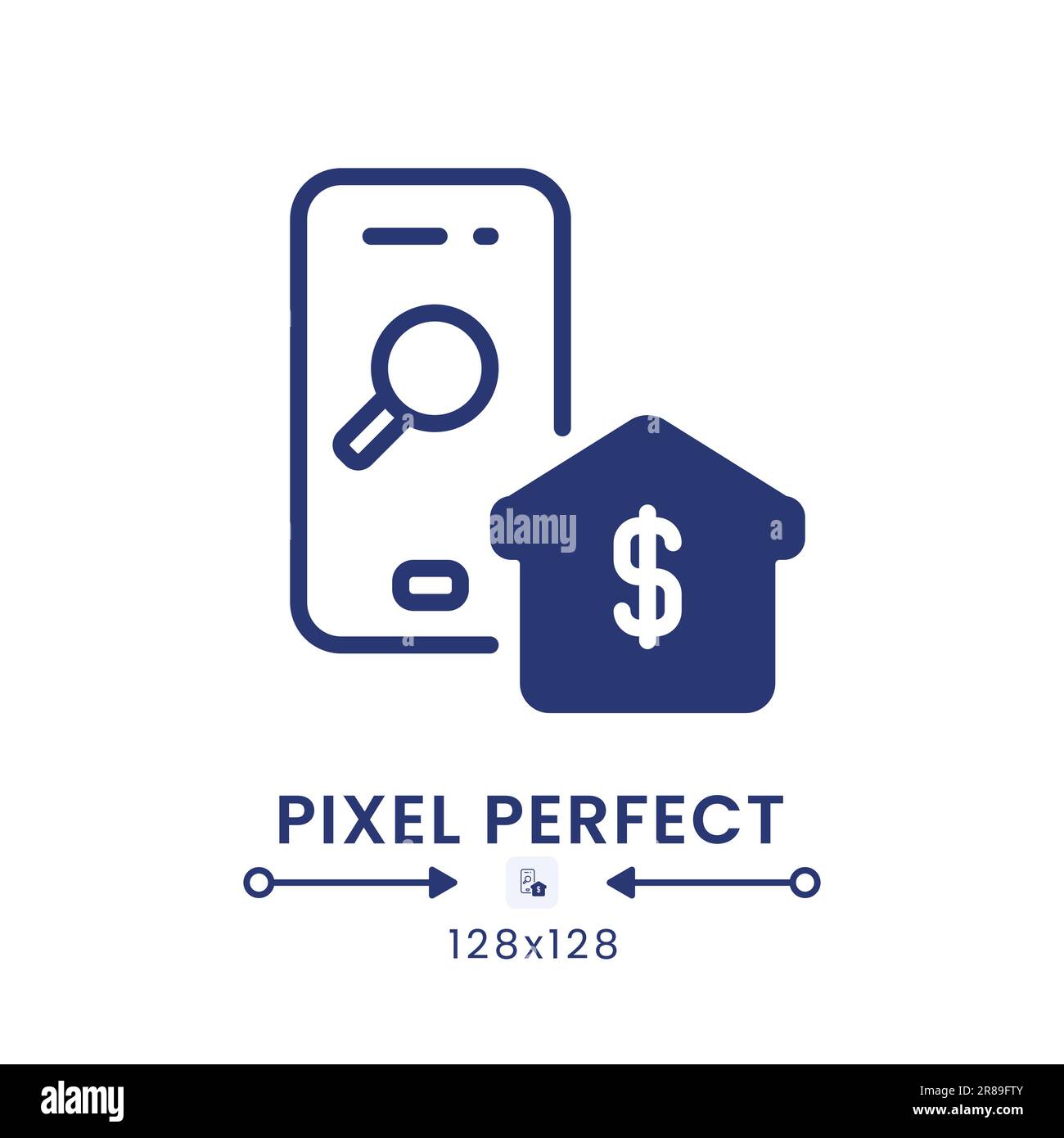 Real Estate app black solid desktop icon Stock Vector Image & Art - Alamy