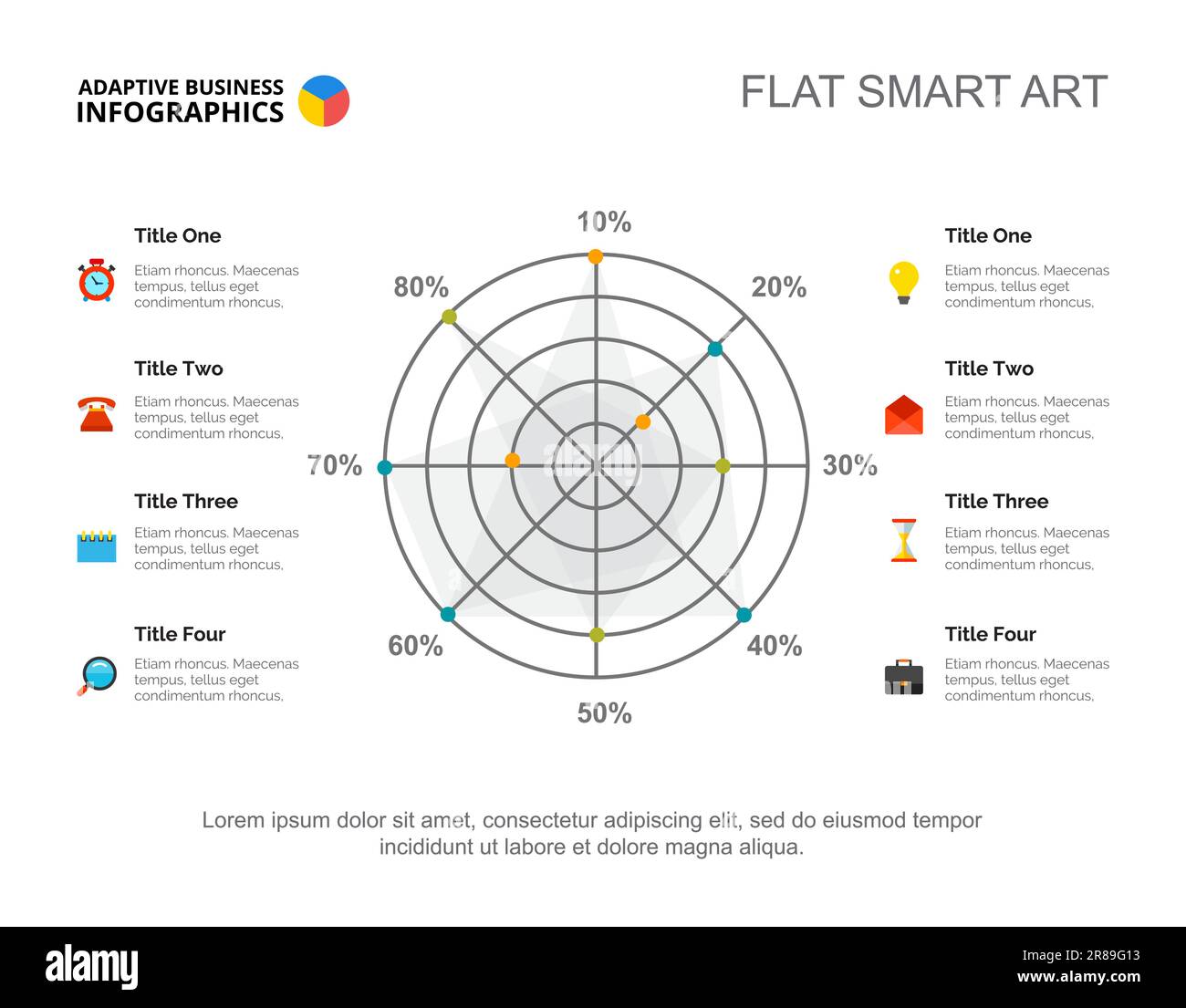 Eight Options Radar Chart Slide Template Stock Vector Image & Art - Alamy