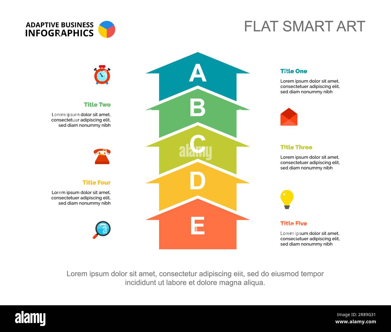 Five Arrows Planning Slide Template Stock Vector Image & Art - Alamy
