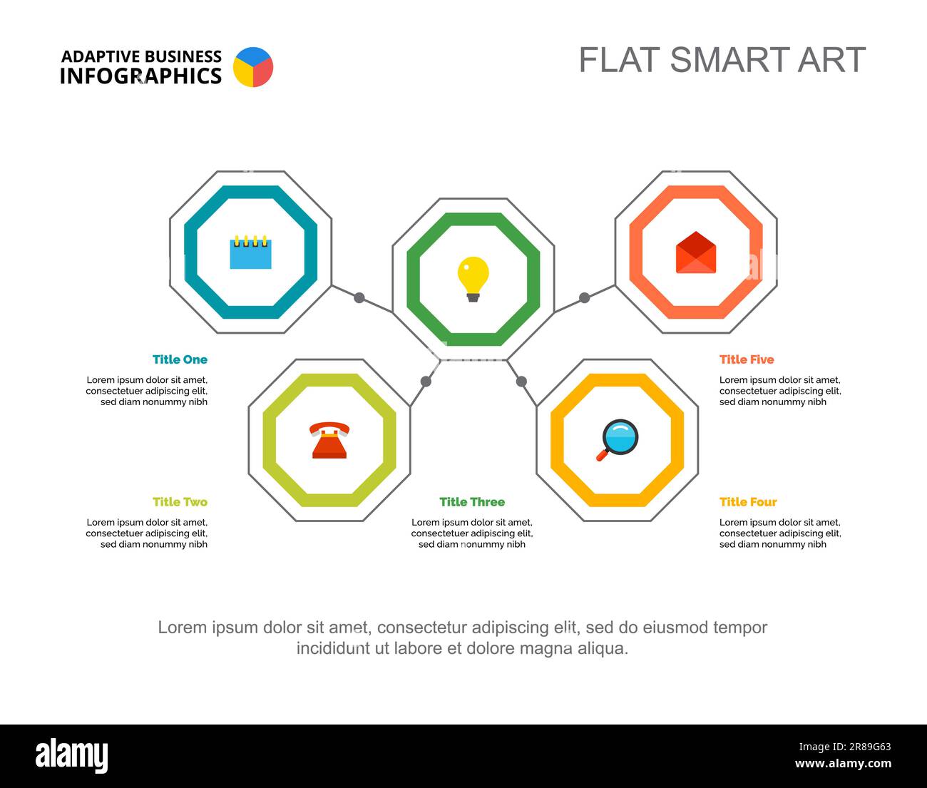 Five Points Strategy Slide Template Stock Vector Image & Art - Alamy