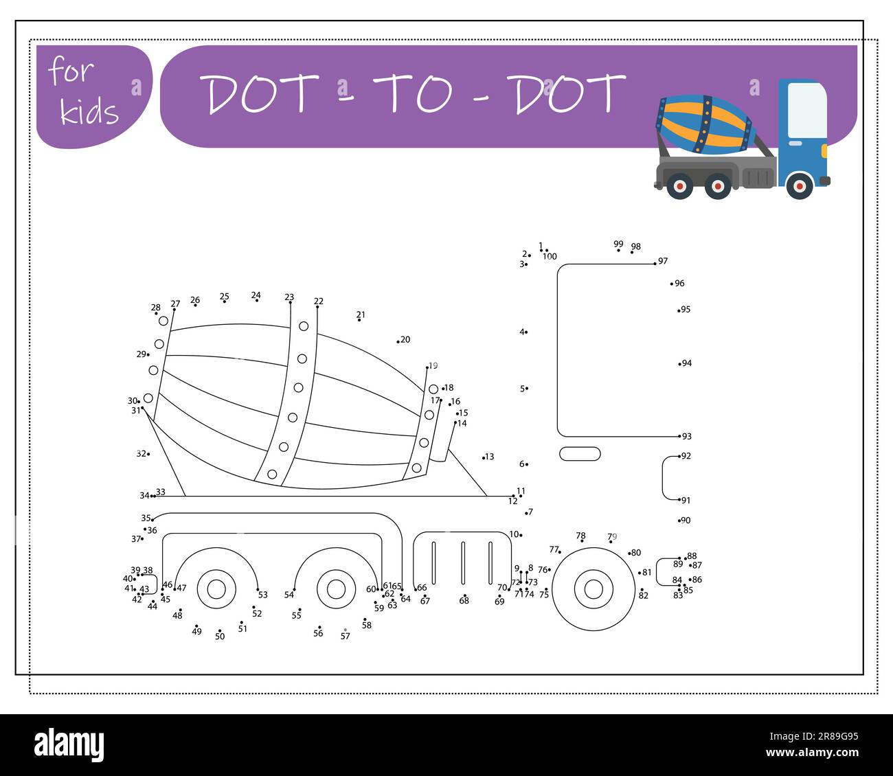 A game with numbers, an educational game from point to point for ...