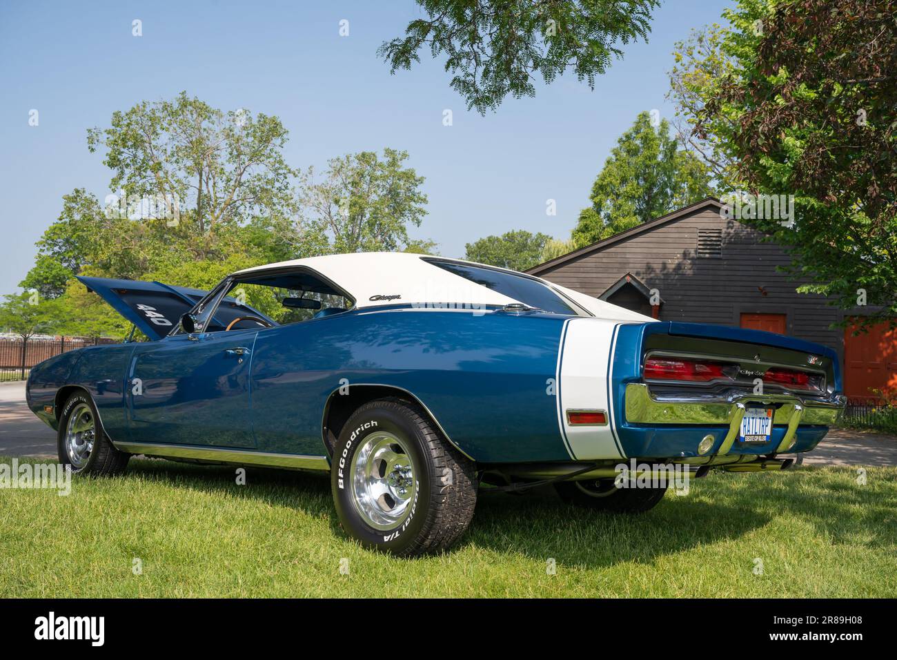 DEARBORN, MI/USA - JUNE 17, 2023: A 1970 Dodge Charger 500 car, The ...