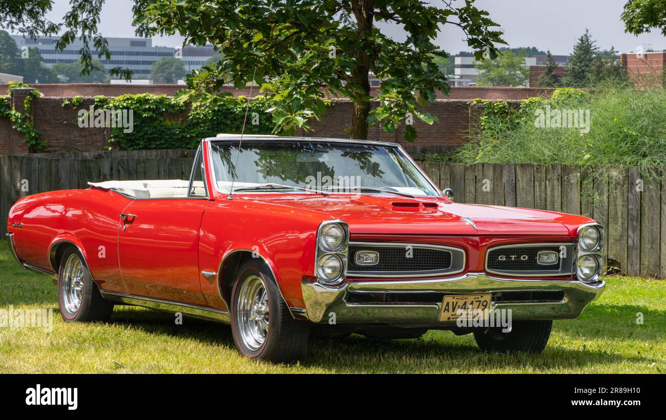 DEARBORN, MI/USA - JUNE 17, 2023: 1966 Pontiac GTO car, The Henry Ford ...