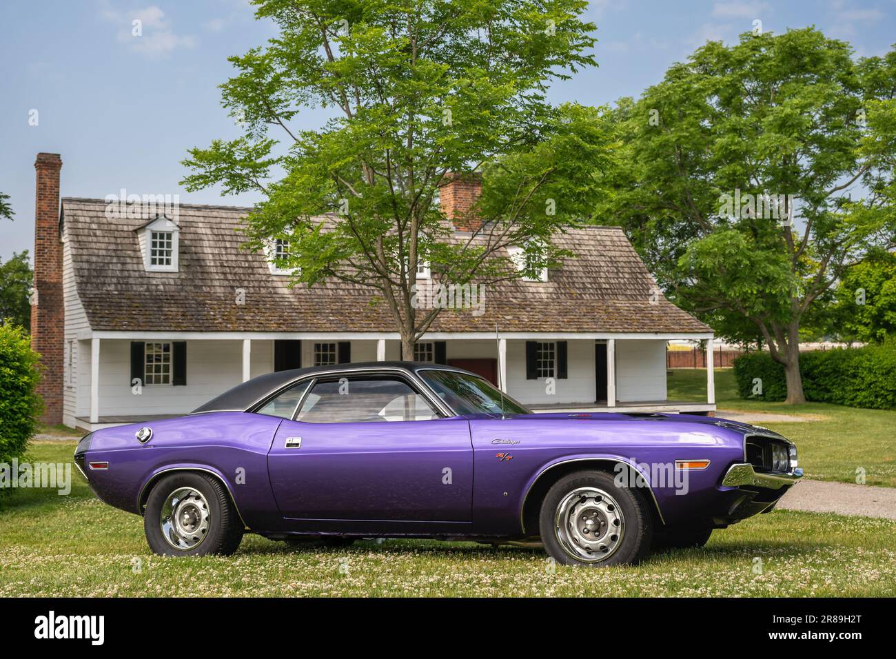 DEARBORN, MI/USA - JUNE 17, 2023: 1970 Dodge Challenger R/T car, The ...