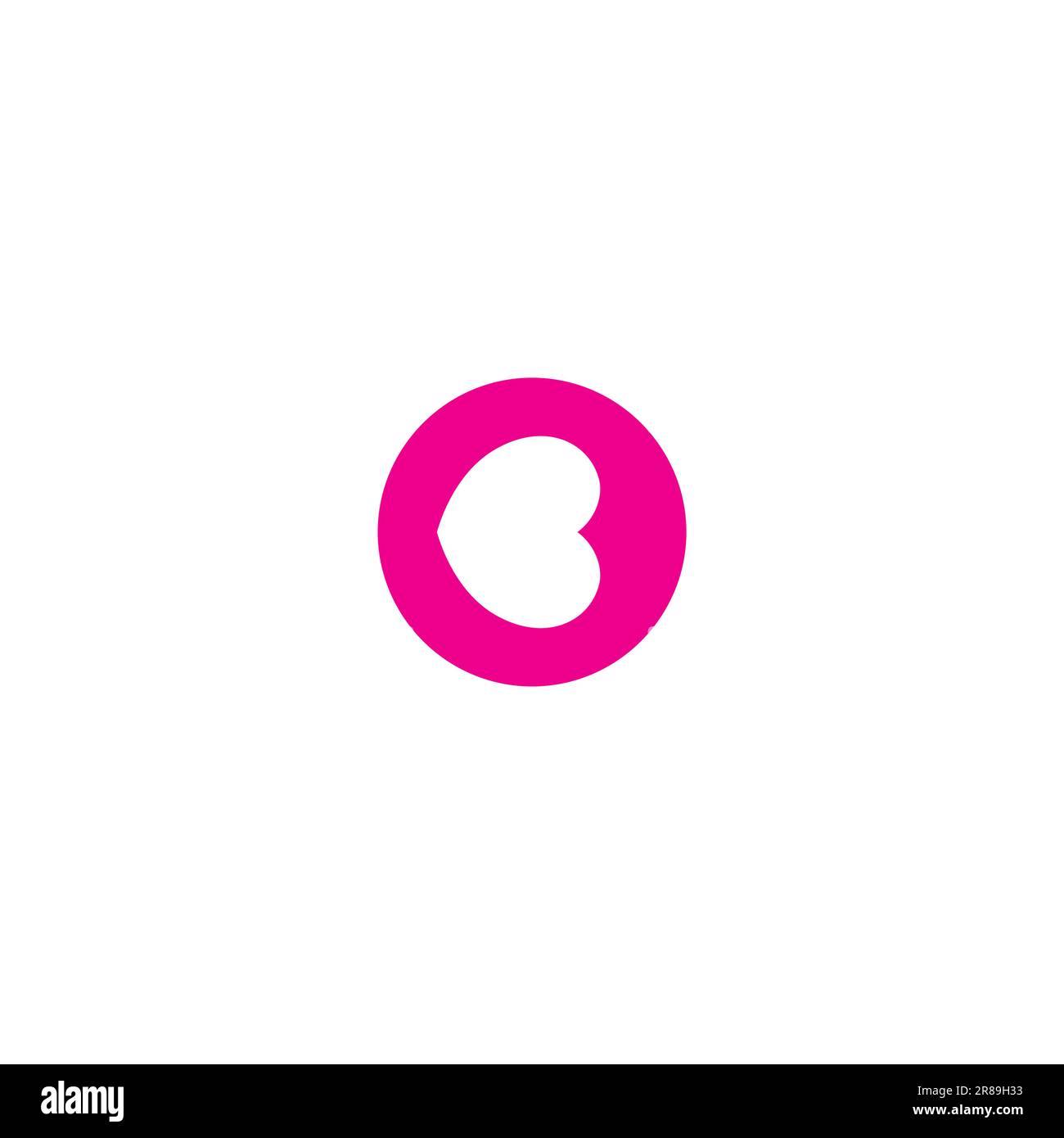 B Love logo. pink Love Logo. Letter O Logo Stock Vector Image & Art - Alamy