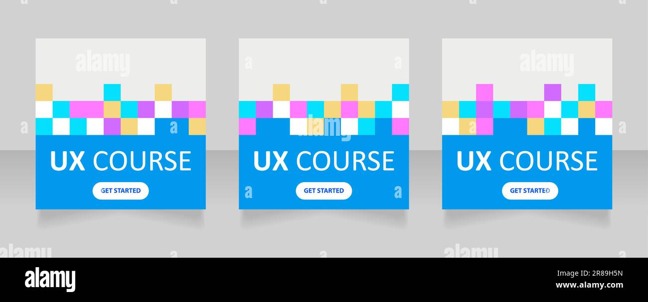 Interaction design lessons web banner design template Stock Vector ...