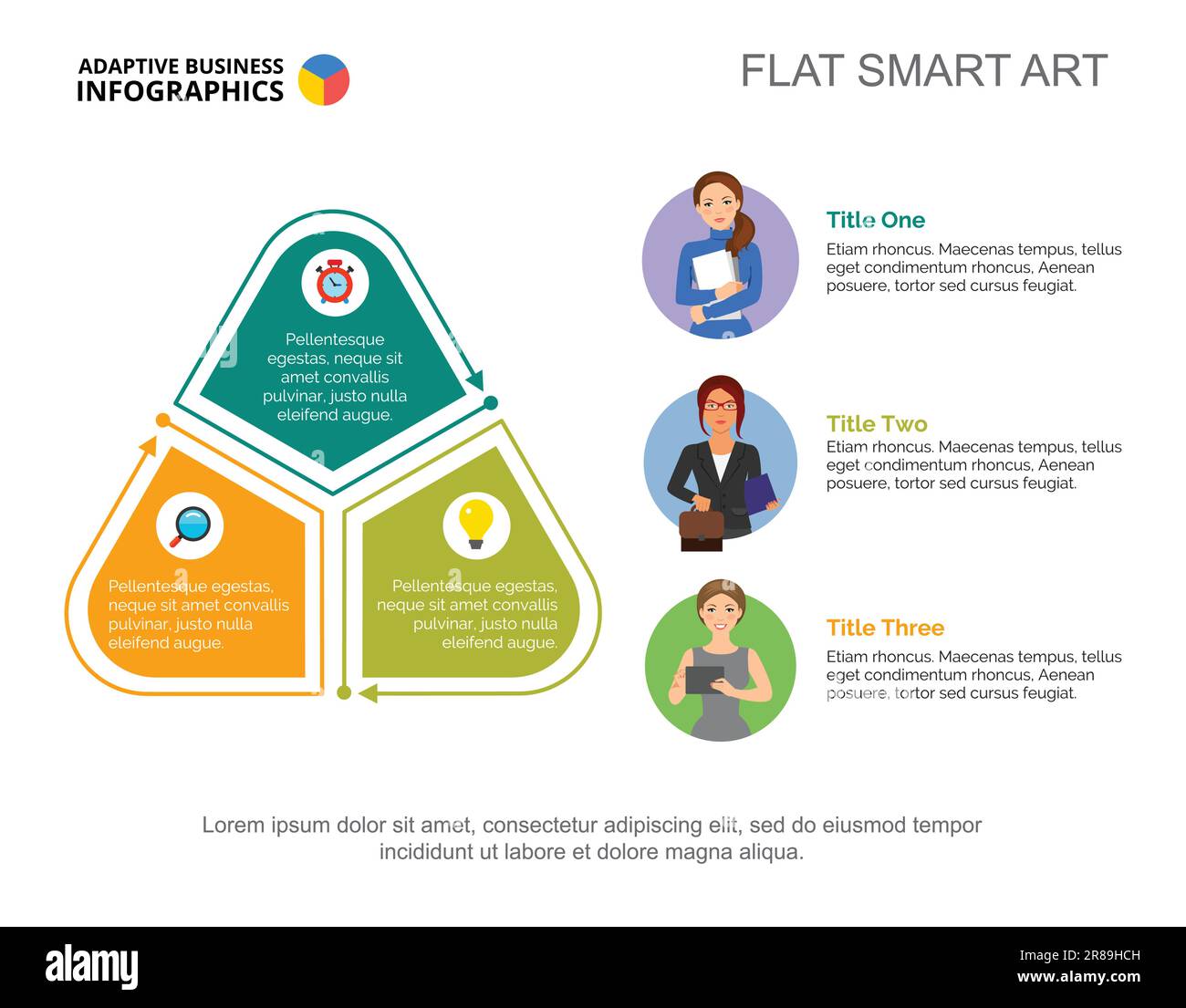 Three Options Management Slide Template Stock Vector Image & Art - Alamy