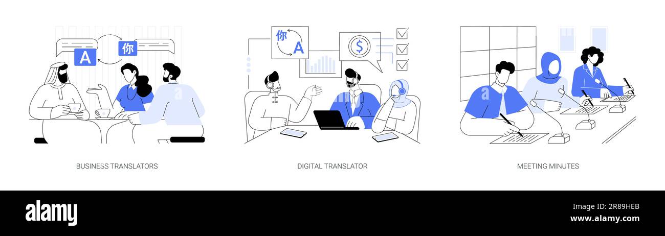 International business meeting abstract concept vector illustrations ...
