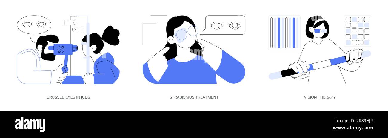 Strabismus diagnosis abstract concept vector illustrations Stock Vector ...