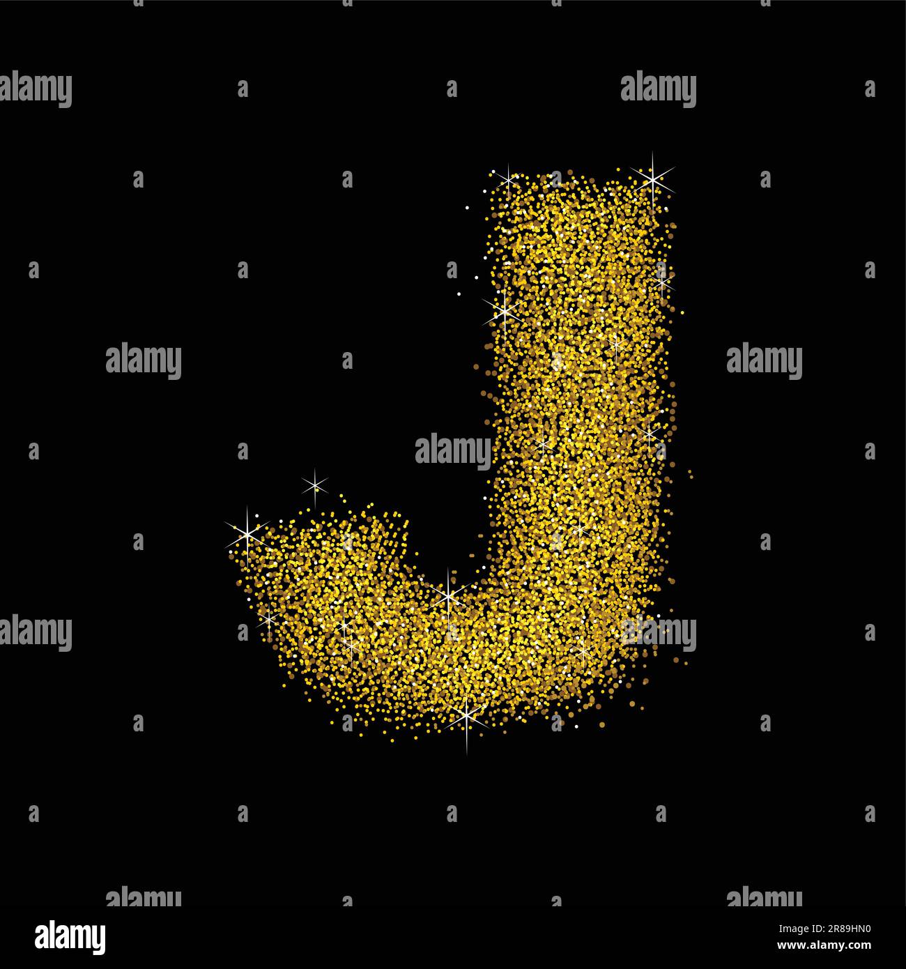 Gold dust font type letter J Stock Vector Image & Art - Alamy