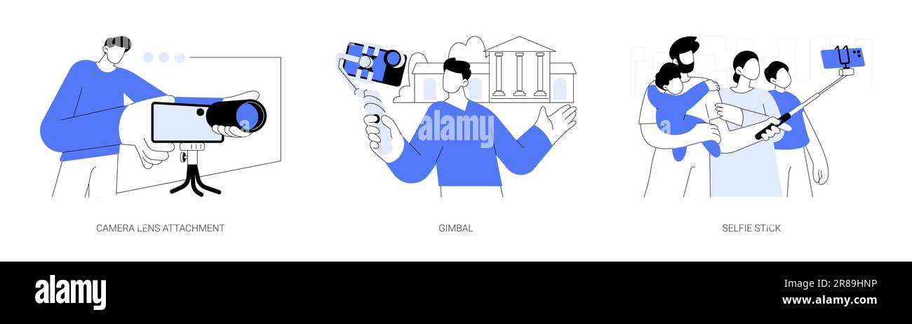 Smartphone accessories abstract concept vector illustrations Stock ...