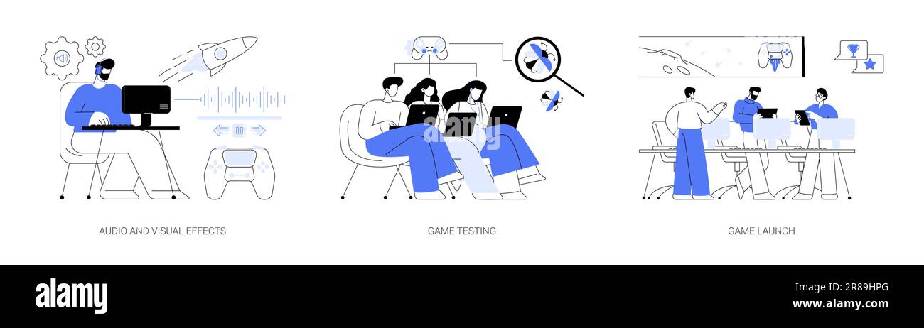 Game development abstract concept vector illustrations Stock Vector ...