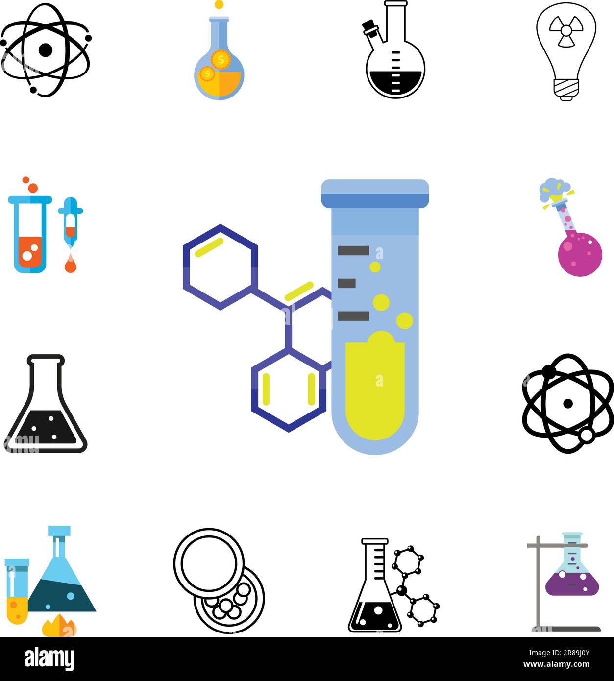 Science icon set Stock Vector Image & Art - Alamy