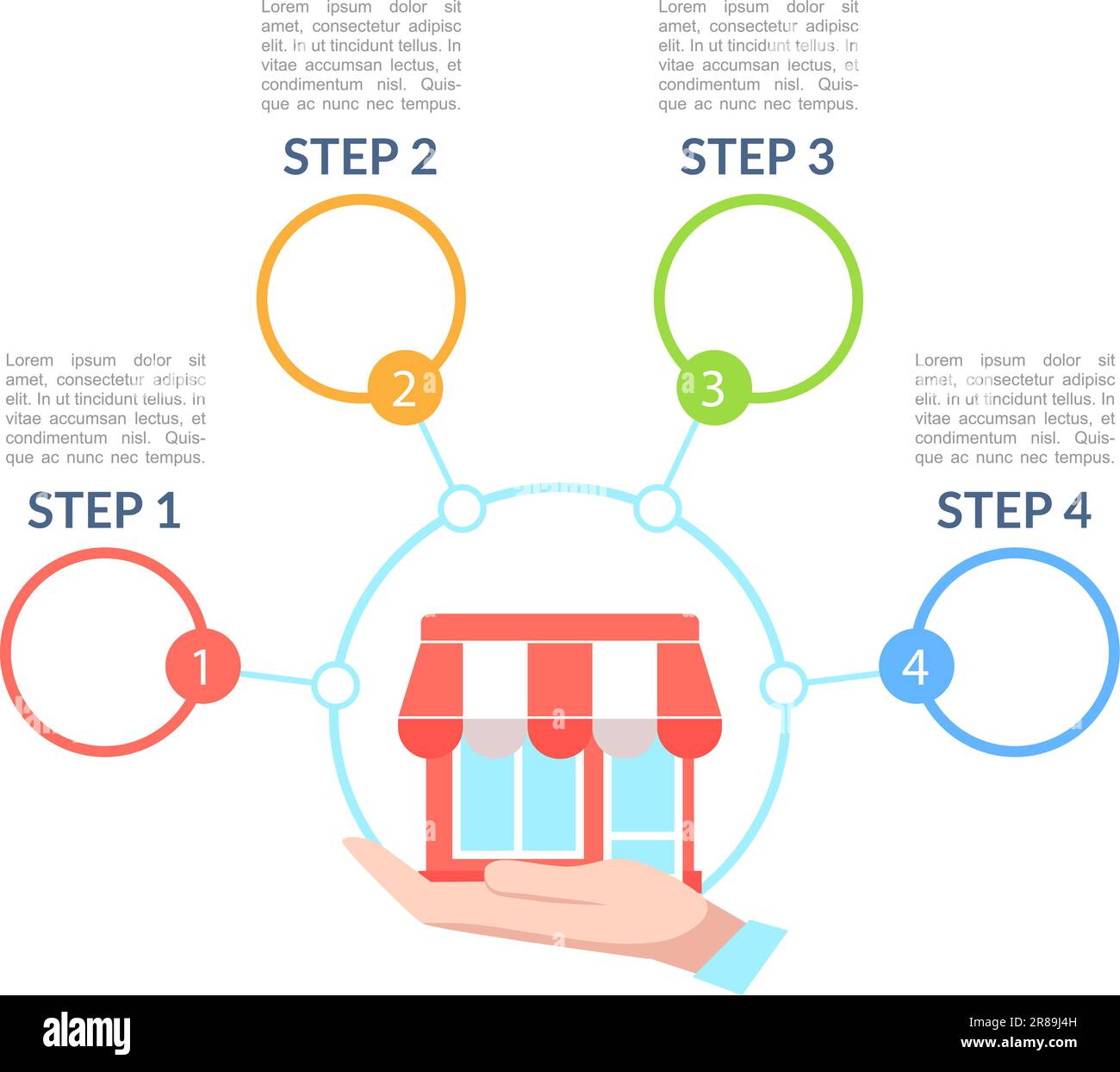 Rent premises for shop infographic chart design template Stock Vector ...