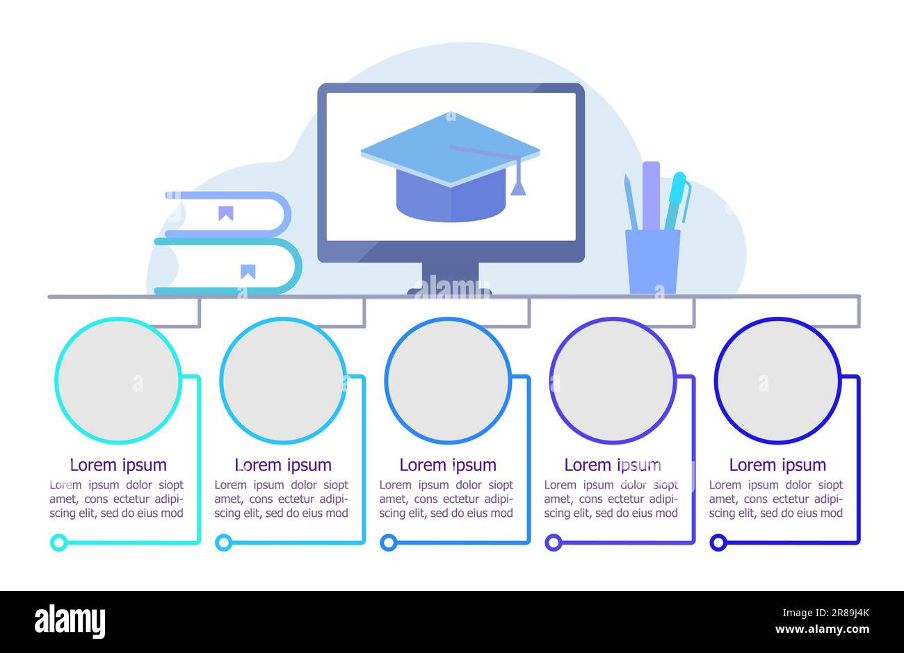 Accessible education infographic chart design template Stock Vector ...