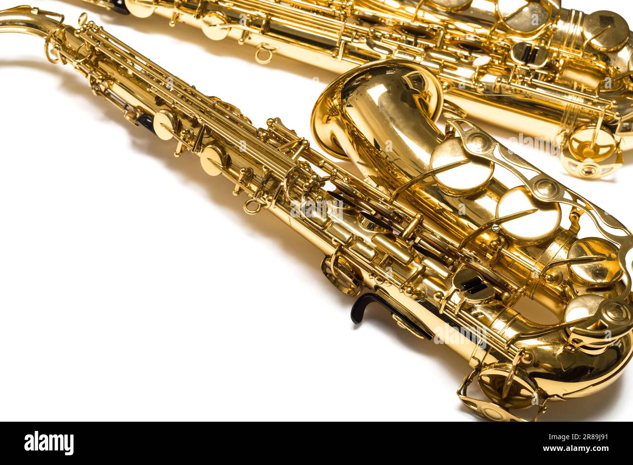 Saxophone Jazz instrument isolated Stock Photo - Alamy