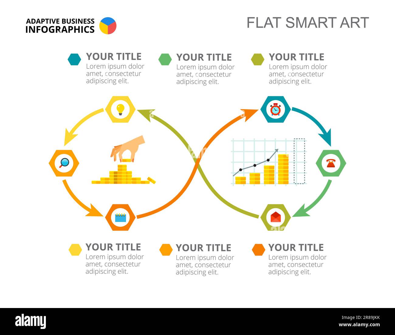 Six Phases Cycle Slide Template Stock Vector Image & Art - Alamy