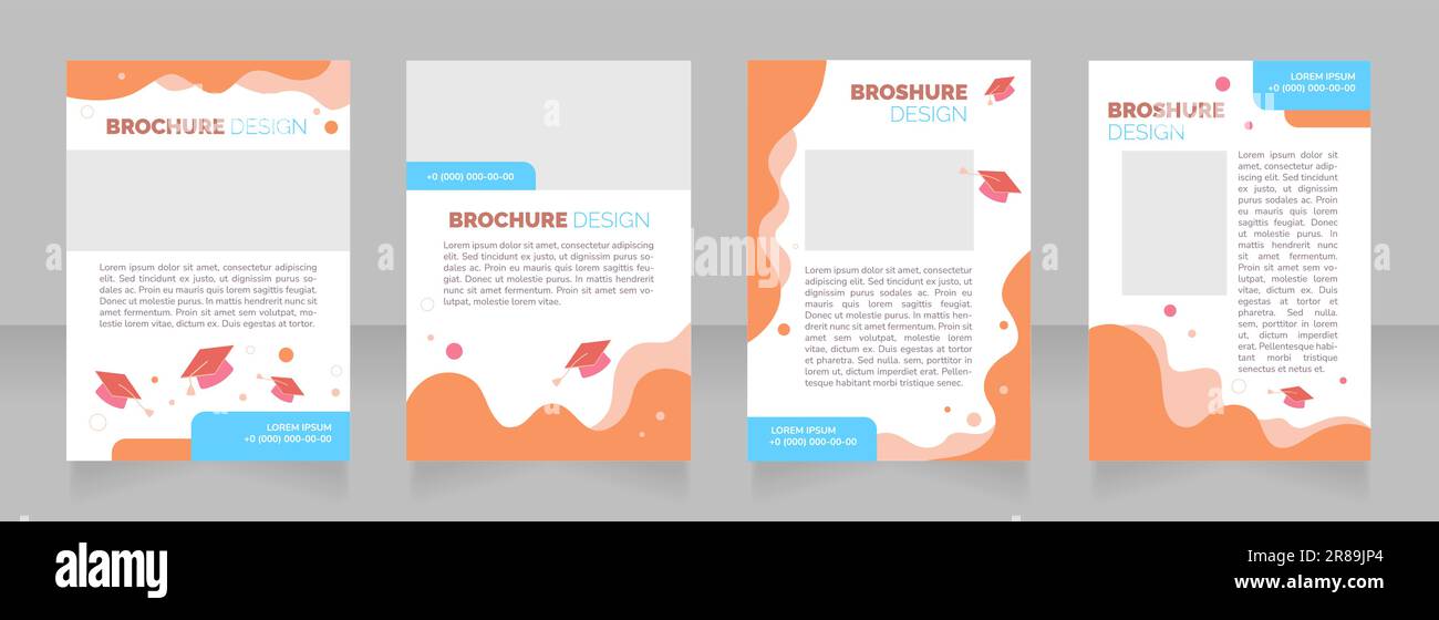 Scholarship for academic excellence blank brochure layout design Stock ...
