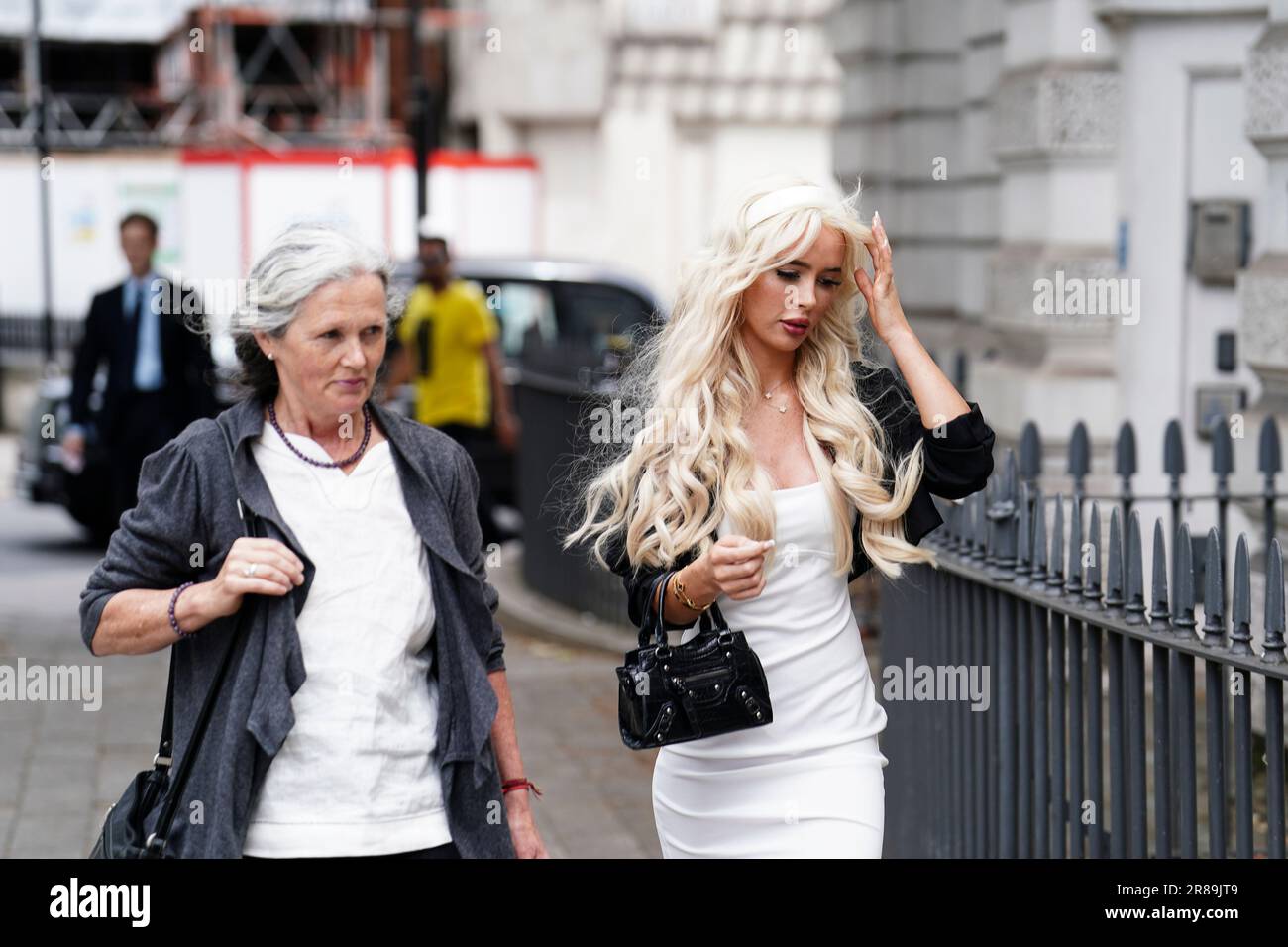 TikToker Orla Melissa Sloan (right), 21 from Exeter, Devon, arrives at ...