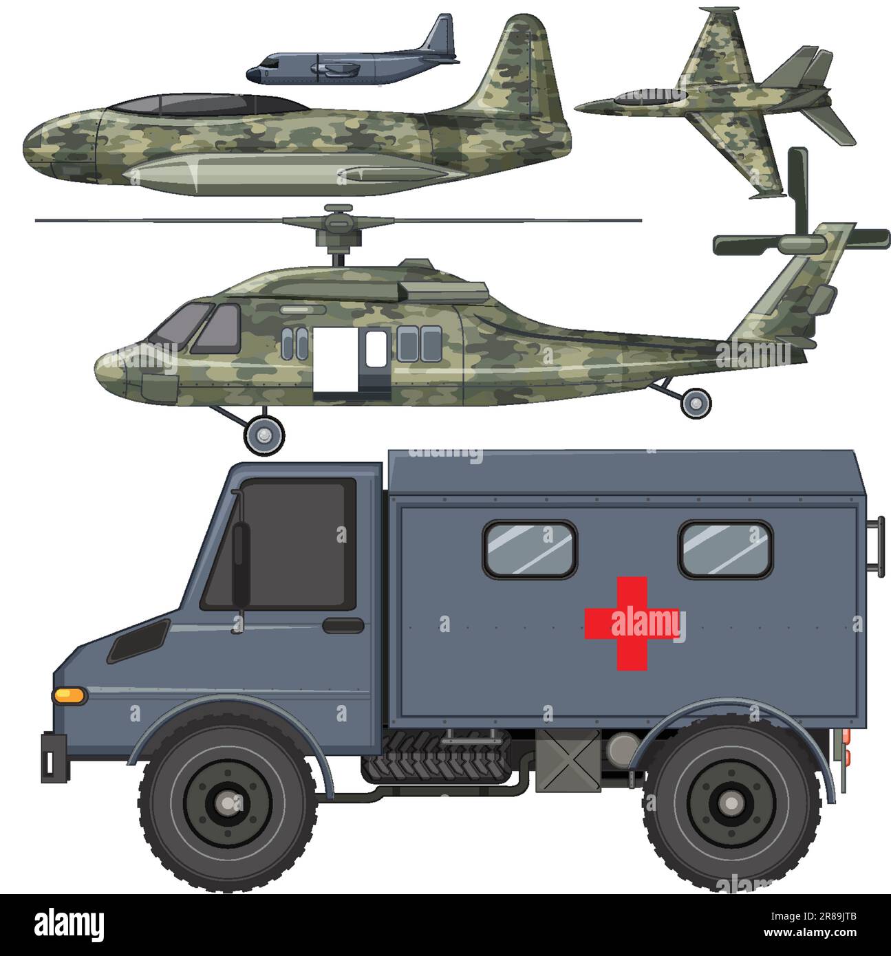 Set of military vehicles illustration Stock Vector Image & Art - Alamy