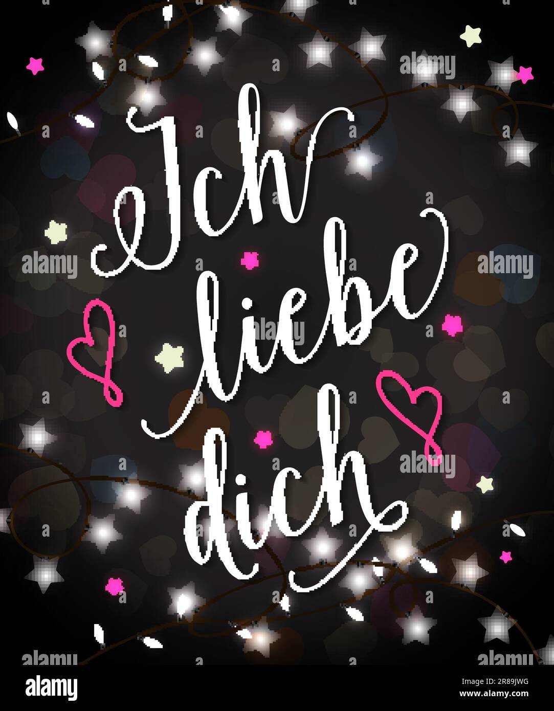 Liebe lettering Stock Vector Images - Alamy