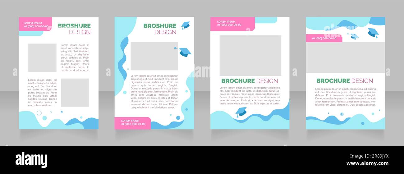 Offering foreign scholarships blank brochure layout design Stock Vector ...