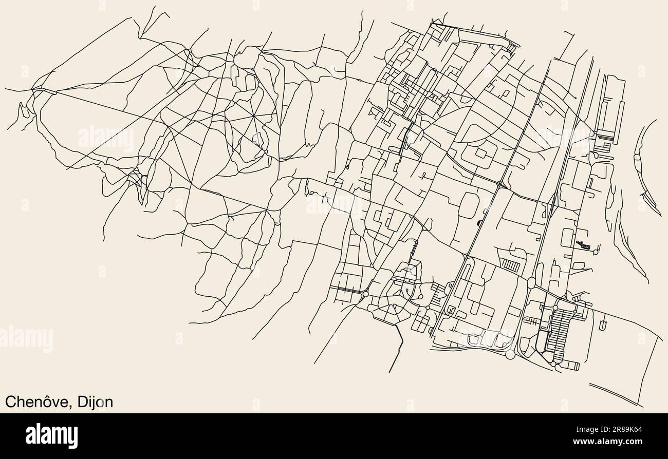 Dijon outline map hi-res stock photography and images - Alamy