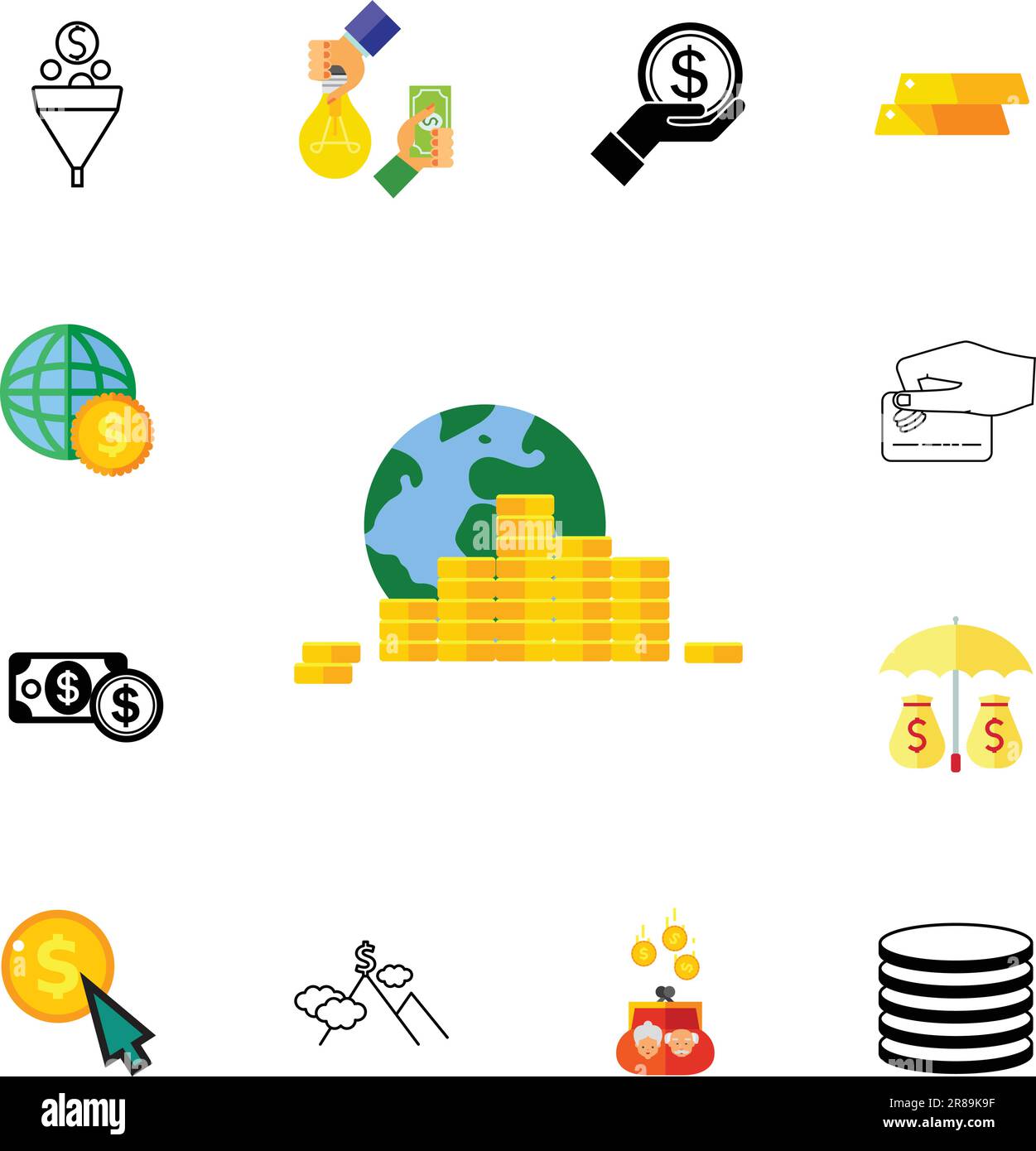 Money symbols icon set Stock Vector Image & Art - Alamy