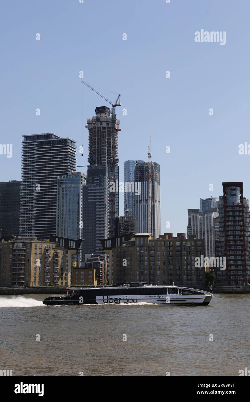 Consort Place under construction London Docklands UK June 2023 Stock ...