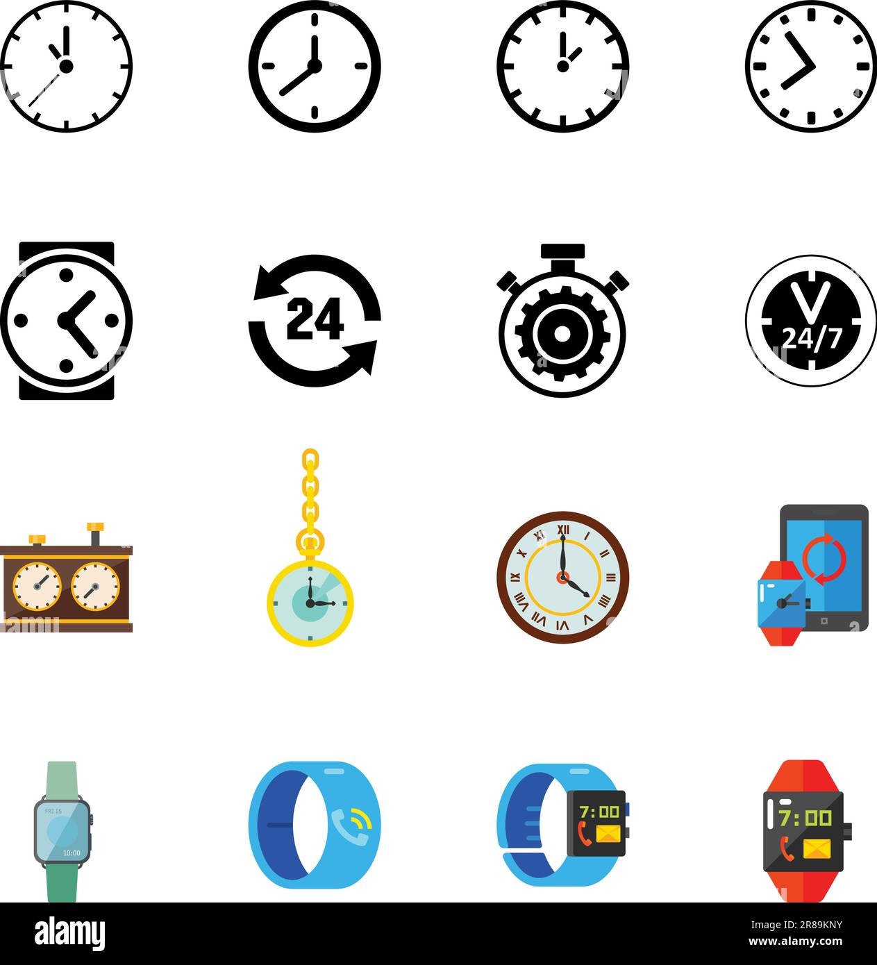 Time icon set Stock Vector Image & Art - Alamy
