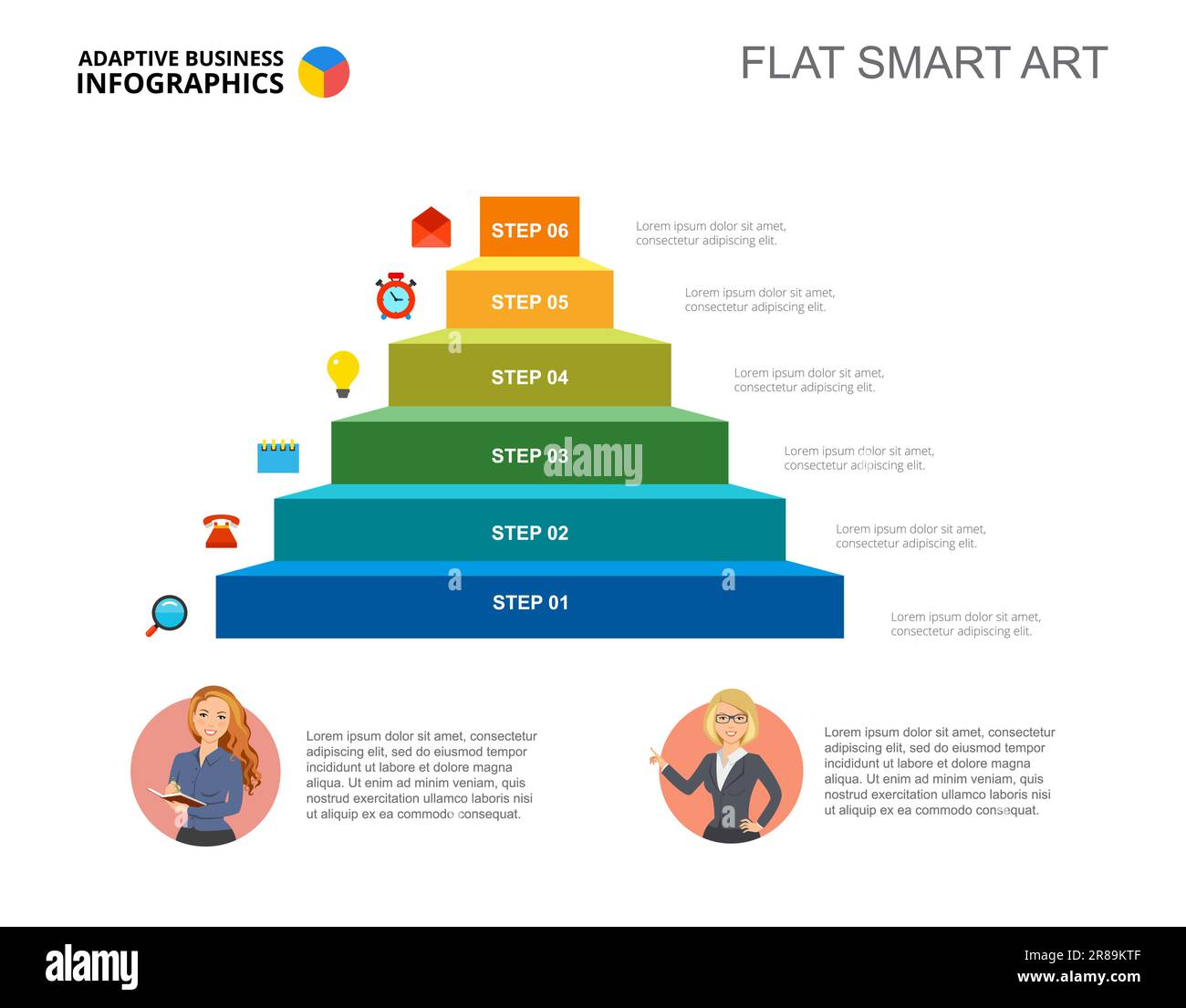 Six Steps Development Slide Template Stock Vector Image & Art - Alamy