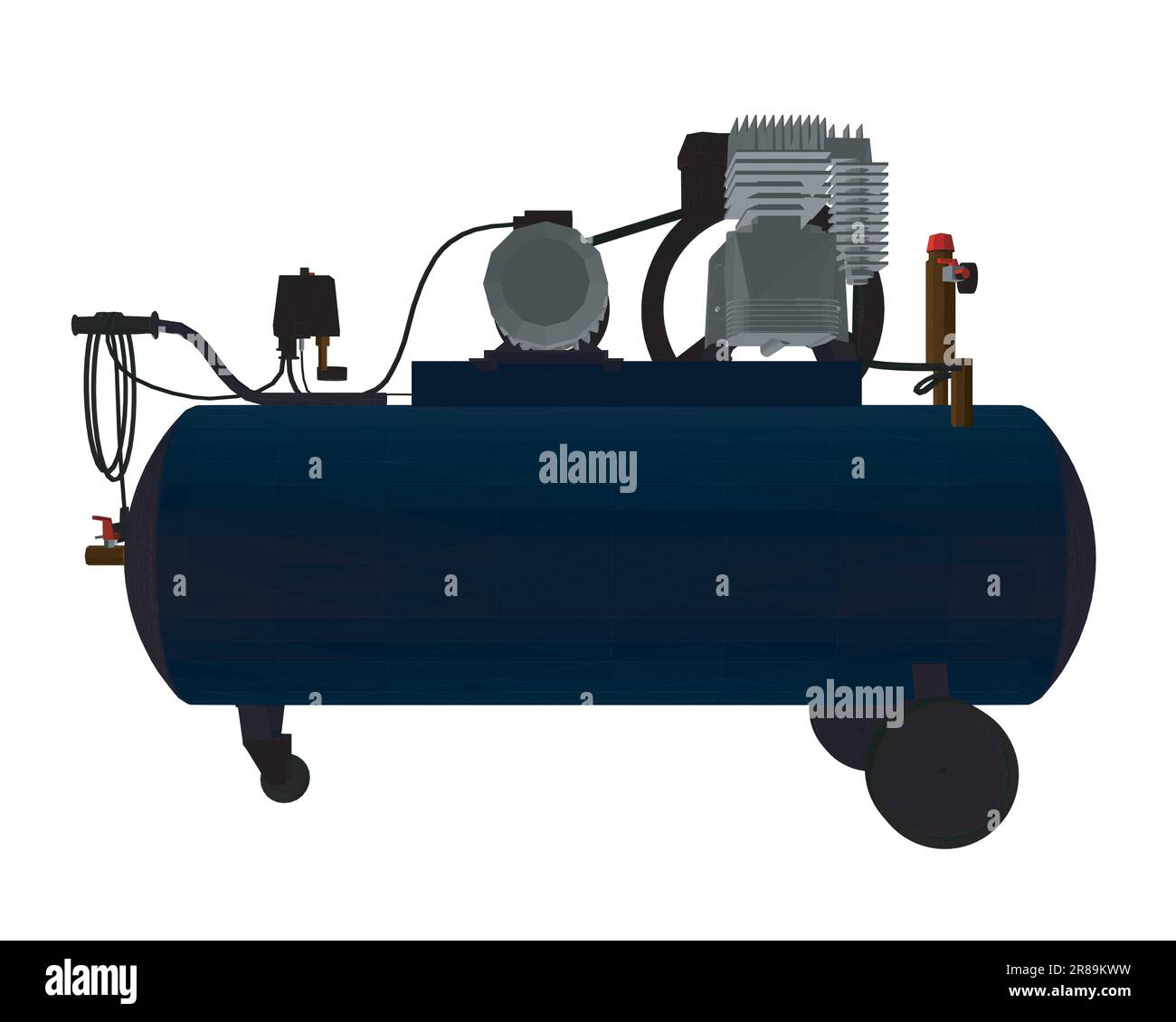 Air Compressor Isolated on White. Air compressor pneumatic icon ...